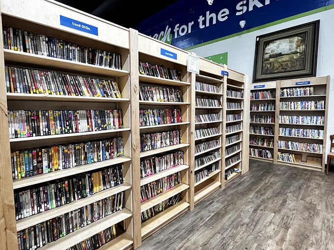 A media lover's paradise where forgotten films find new audiences. One person's discarded DVD collection is another's weekend marathon waiting to happen.