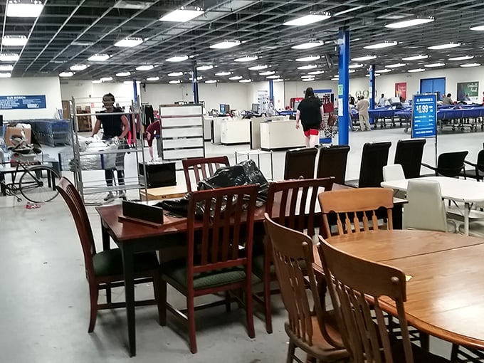 Musical chairs for grown-ups: today's dining set could be tomorrow's dinner party conversation piece. "Yes, it was just $25!"
