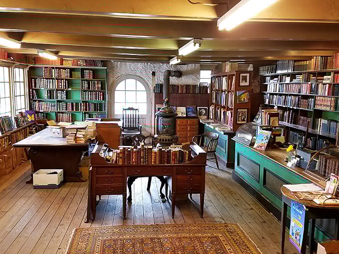Cast-iron stoves and wooden desks create the perfect literary command center. Hemingway would approve of this writing sanctuary.