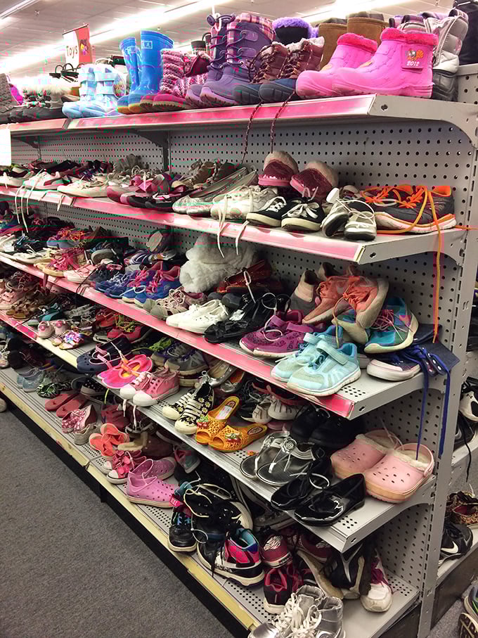 Tiny shoes tell big stories—from princess adventures to playground conquests. This rainbow of footwear awaits its next chapter.