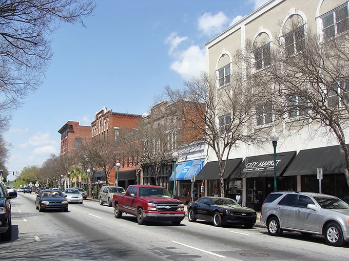 Brick facades and colorful awnings line Valdosta's main thoroughfare, creating a downtown where window shopping doesn't require a platinum credit card.