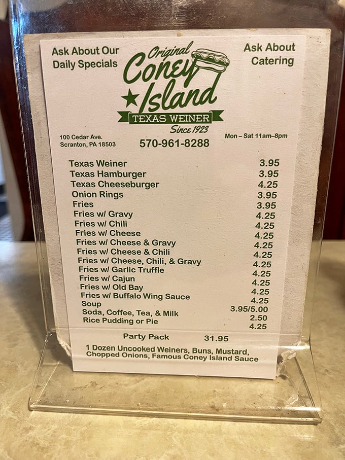 A menu so straightforward it's practically poetry. When you've perfected a handful of items, why complicate things?