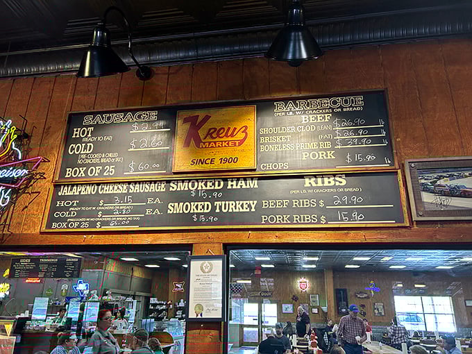 This isn't just a menu—it's a sacred text. No fancy descriptions needed when your reputation has been smoking since before Instagram was invented.