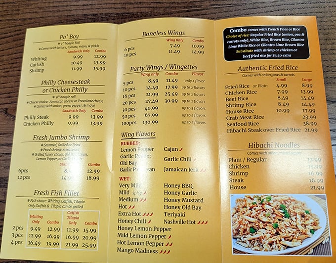 Decision paralysis has never been so delicious. The menu spans continents, from burritos to Po' Boys to hibachi, proving good food knows no boundaries.