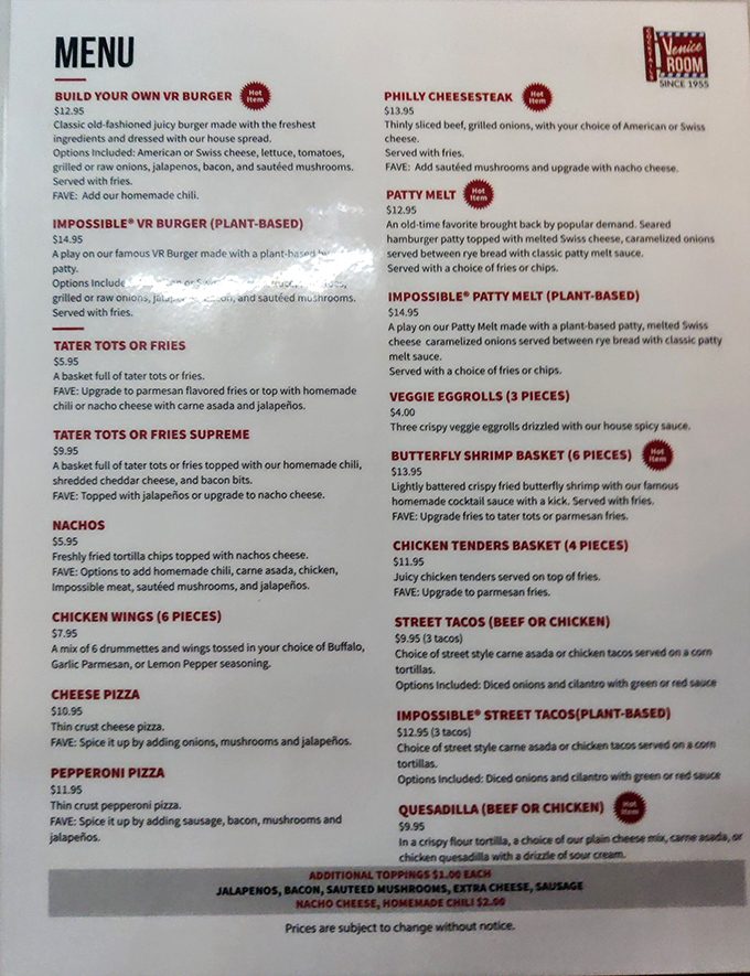The menu reads like a love letter to comfort food classics, with everything from build-your-own burgers to thin-crust pizzas that'll make your Italian grandmother weep with joy.
