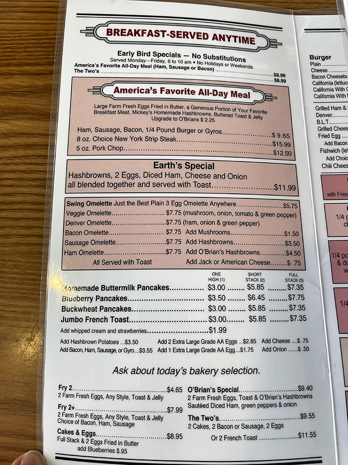 This menu isn't just a list of food—it's a declaration of independence from pretentious dining trends and overpriced avocado toast.
