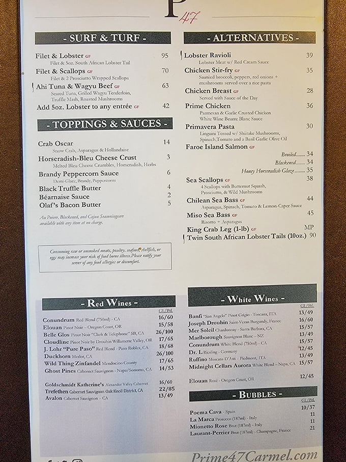 Reading this menu is like browsing real estate in Beverly Hills—everything looks amazing, and you immediately start calculating what you can afford.