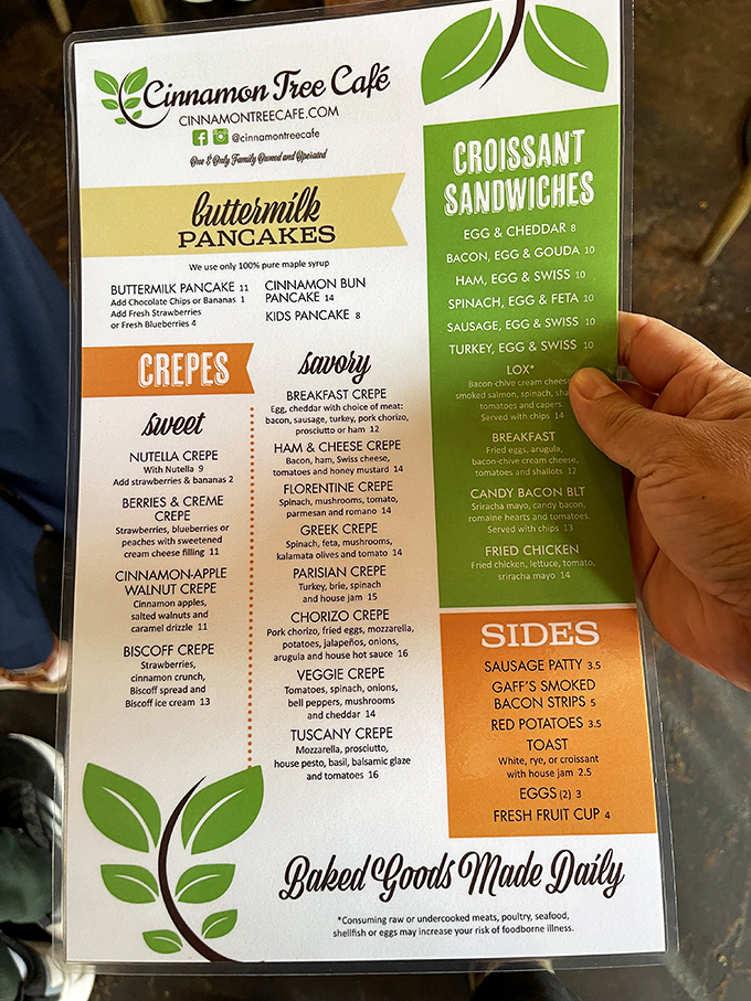 This menu isn't just a list—it's a roadmap to happiness. Each section promises a different kind of morning miracle.