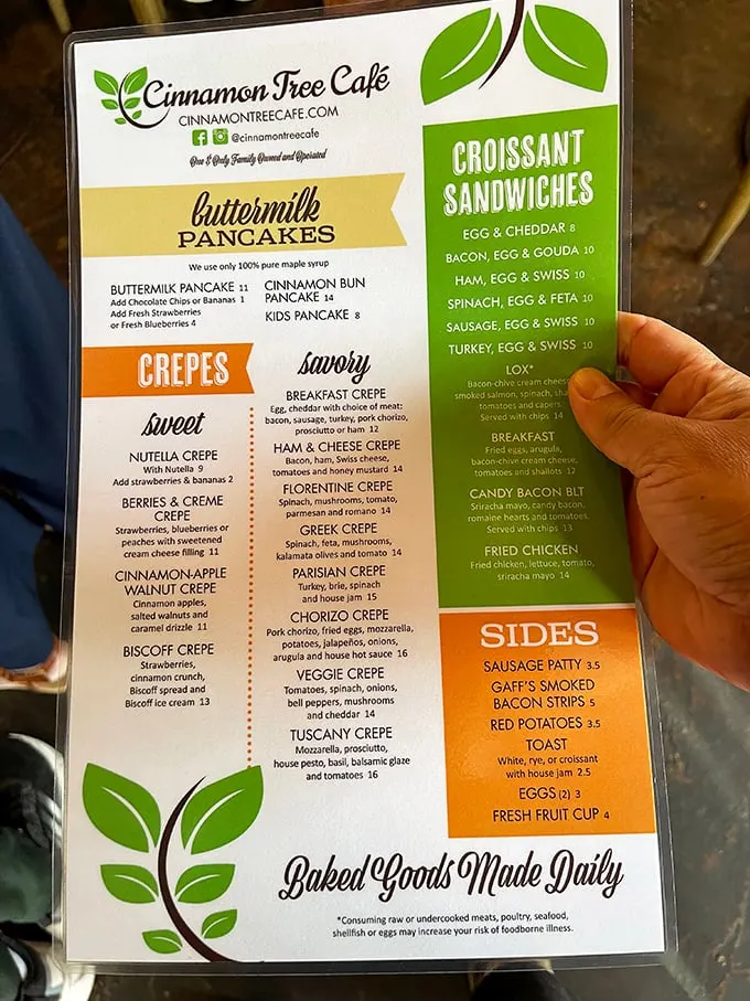 This menu isn't just a list—it's a roadmap to happiness. Each section promises a different kind of morning miracle.
