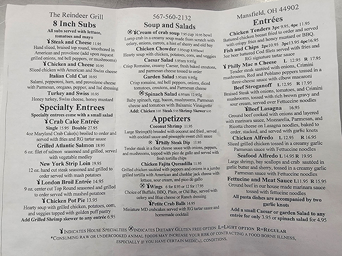 A menu that reads like a love letter to comfort food classics. No molecular gastronomy or deconstructed anything—just honest dishes that satisfy the soul.