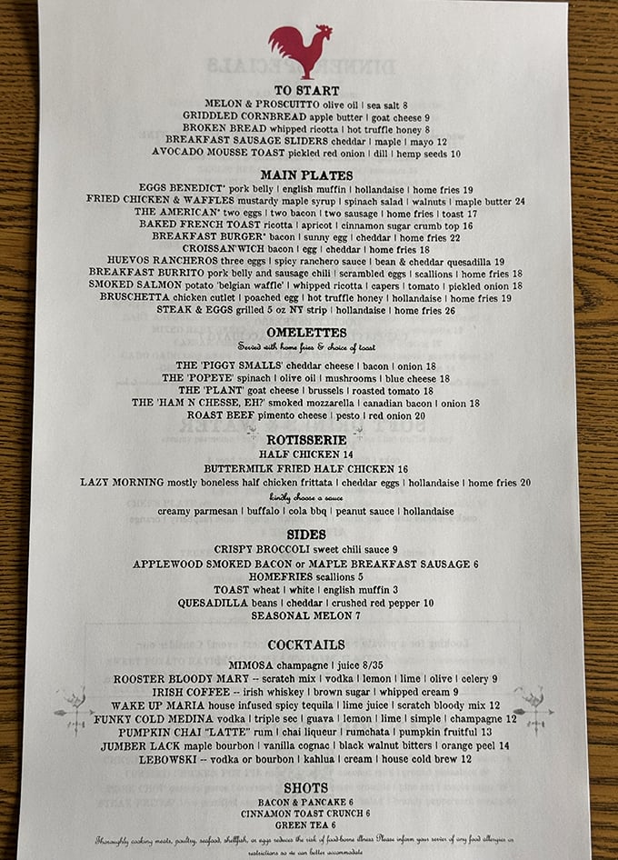 This menu reads like a love letter to comfort food enthusiasts. Breakfast burger? Huevos rancheros? Decision paralysis has never been so delicious.