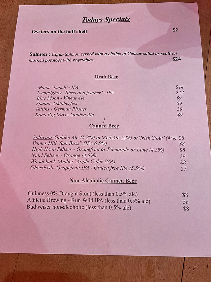 A menu that doesn't need fancy fonts or flowery descriptions—just honest offerings that make decision-making the hardest part of your meal.