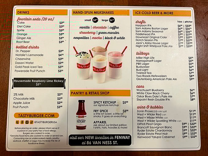 A menu that doesn't need a translator or financial advisor to navigate. Life's complicated enough—your burger order shouldn't be.