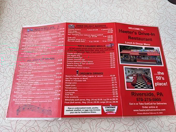 This menu isn't just a list of food—it's a roadmap to happiness. Each laminated page holds the potential for your next favorite meal.