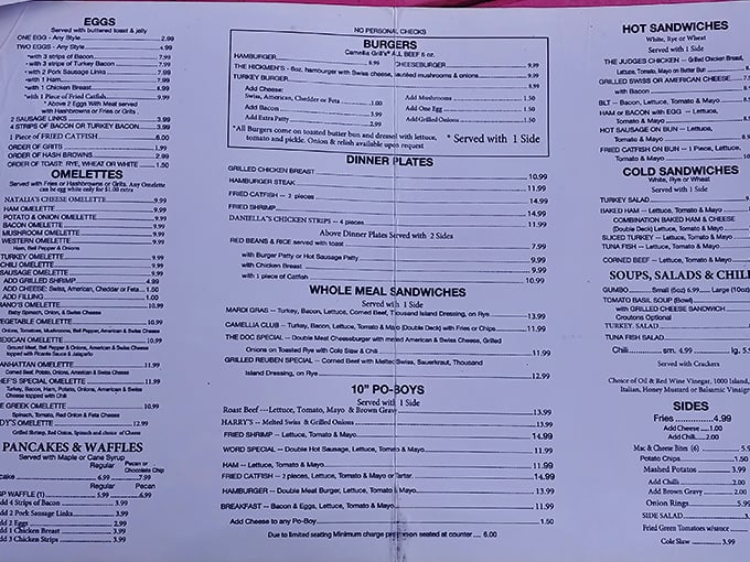 A menu that reads like comfort food poetry—no molecular gastronomy here, just the classics that have sustained generations of hungry New Orleanians.