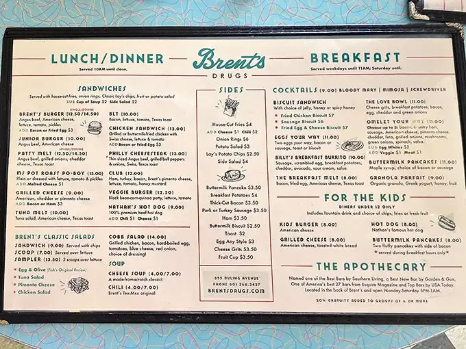 A menu that doesn't need smartphone-sized photos or QR codes—just straightforward comfort classics that have stood the test of time and changing food fads.