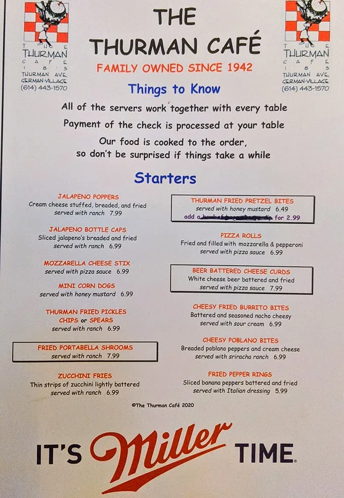 The menu reads like a love letter to American excess. "Family owned since 1942" isn't just history – it's a promise of time-tested deliciousness.