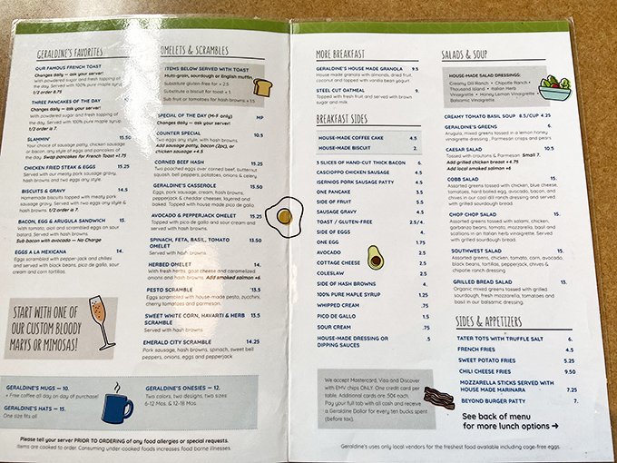 A menu that reads like a love letter to breakfast classics, with enough creative twists to keep your taste buds guessing.