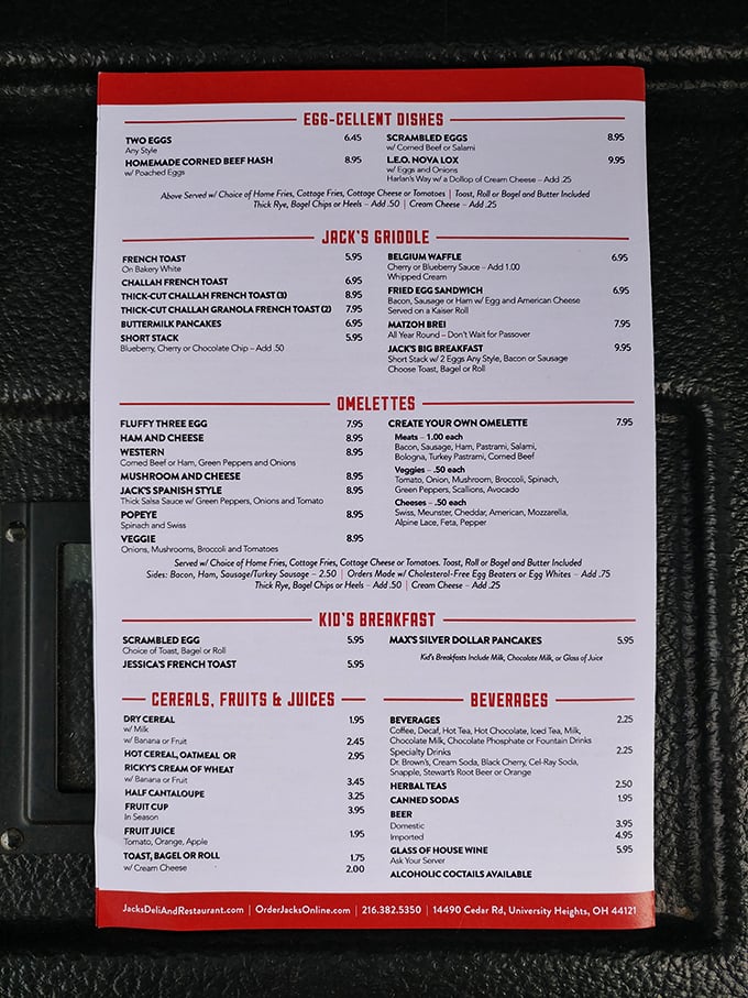 This menu isn't just a list of options—it's a roadmap to happiness with "Egg-cellent Dishes" that would make any morning person out of a night owl.