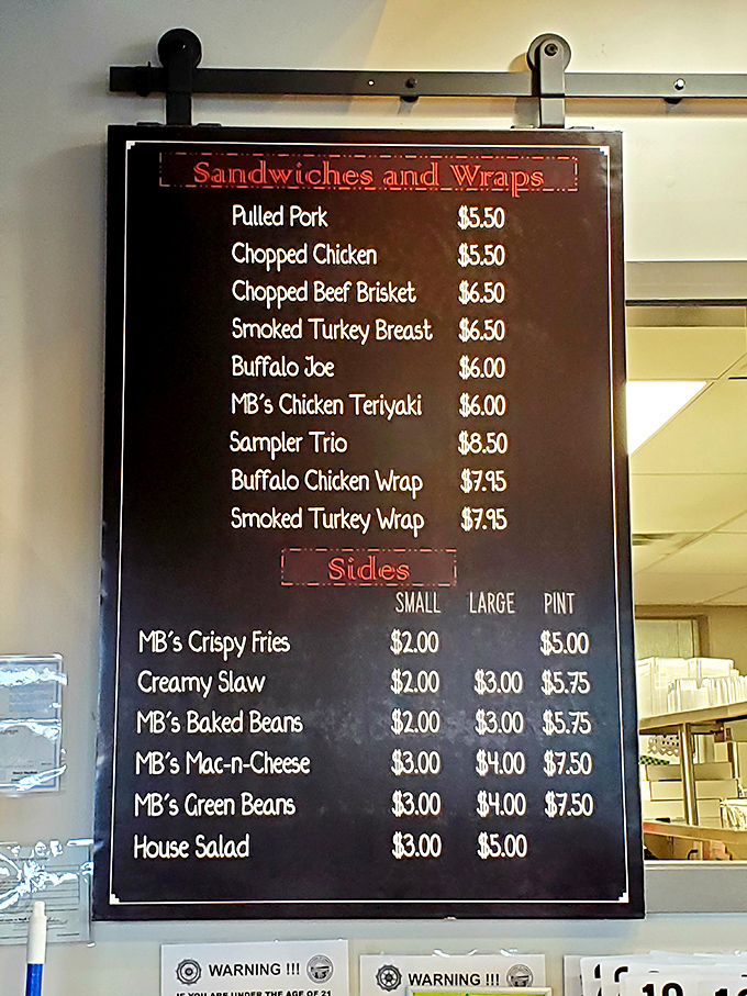 This sliding menu board isn't just listing food options—it's presenting life choices that will haunt your dreams until your next visit.