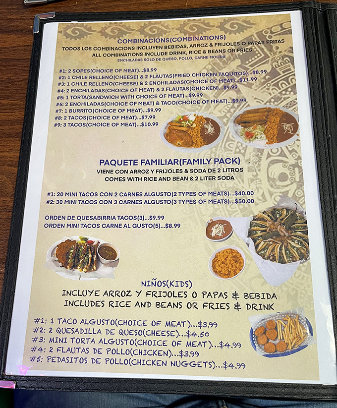The menu board tells a delicious story without unnecessary plot twists—straightforward Mexican classics executed with precision and respect for tradition.