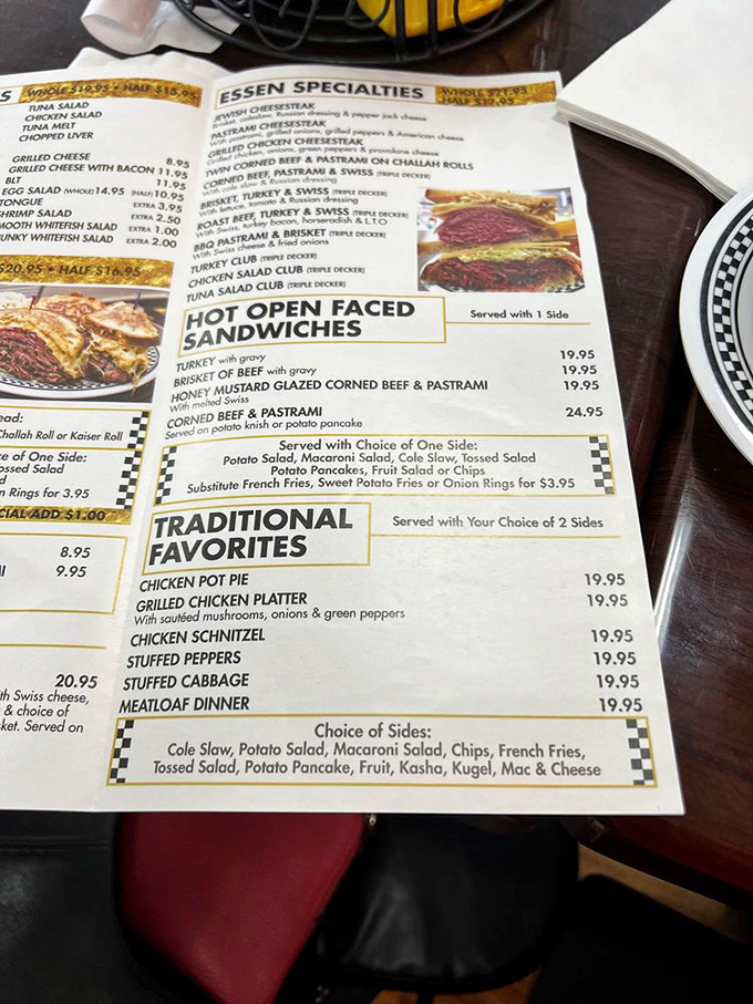 This menu isn't just a list of options—it's a historical document, a family tree of Jewish culinary excellence that demands strategic planning.