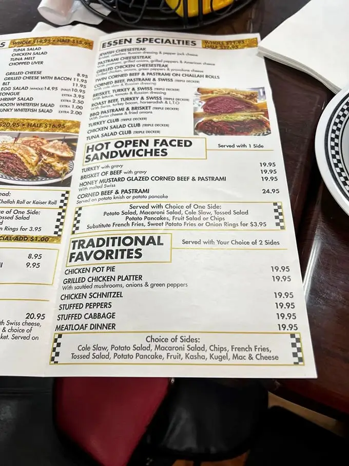 This menu isn't just a list of options—it's a historical document, a family tree of Jewish culinary excellence that demands strategic planning.