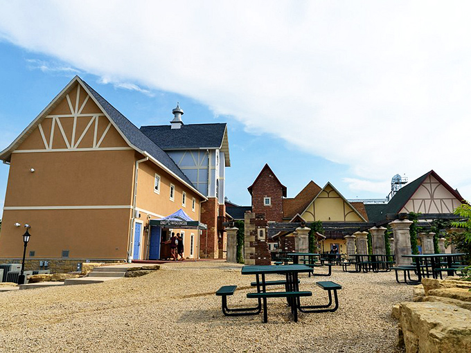 The New Glarus Brewing Company campus isn't just a brewery – it's a beer lover's pilgrimage site with architecture as distinctive as its famous brews.
