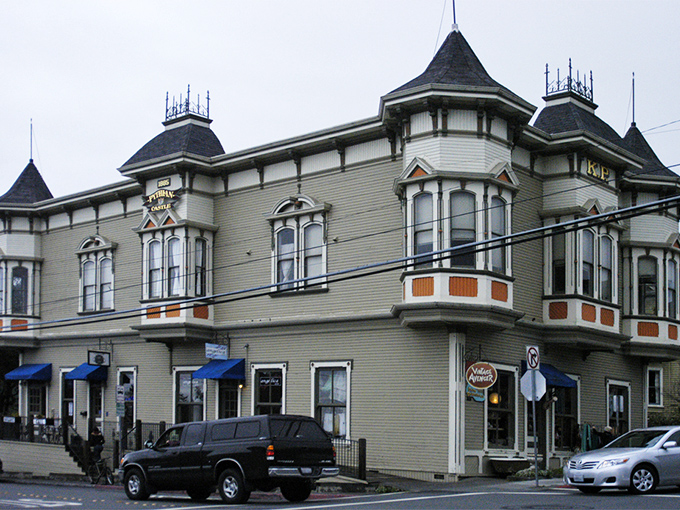 The Pythian Castle stands as Arcata's architectural showstopper – those spires and bay windows would make Wes Anderson reach for his camera.