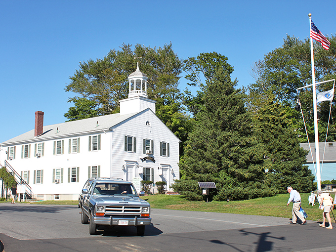 The classic white Town Hall with its proud cupola stands as Wellfleet's unofficial timekeeper, a postcard from simpler days.