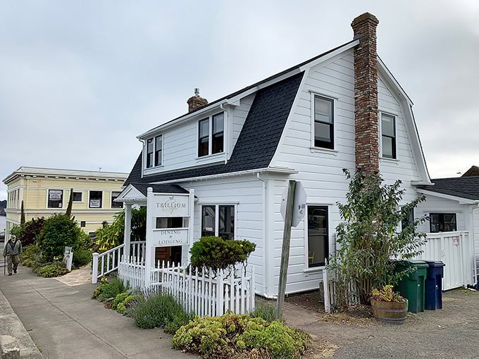 The Trillium Cafe's white picket fence isn't just for show—it's keeping the overwhelming charm contained for public safety reasons.