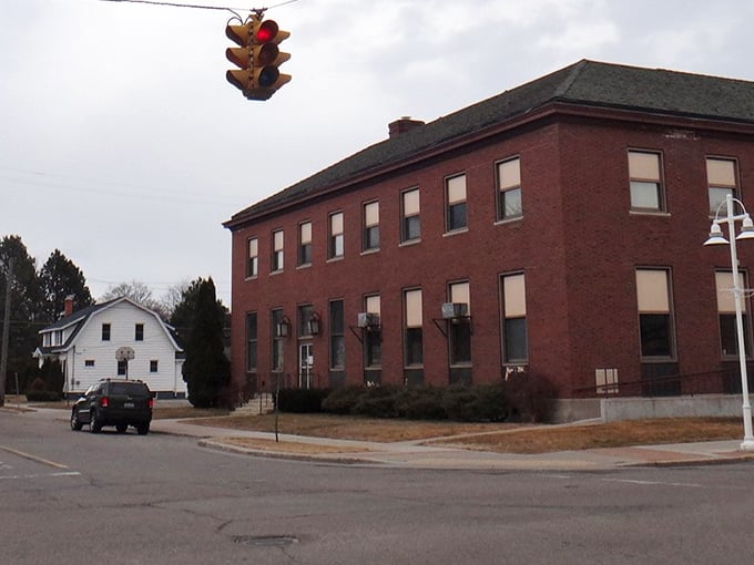 Even the traffic signals in East Tawas have character. This vintage red light stands guard over the historic brick buildings that tell stories of the town's rich past.