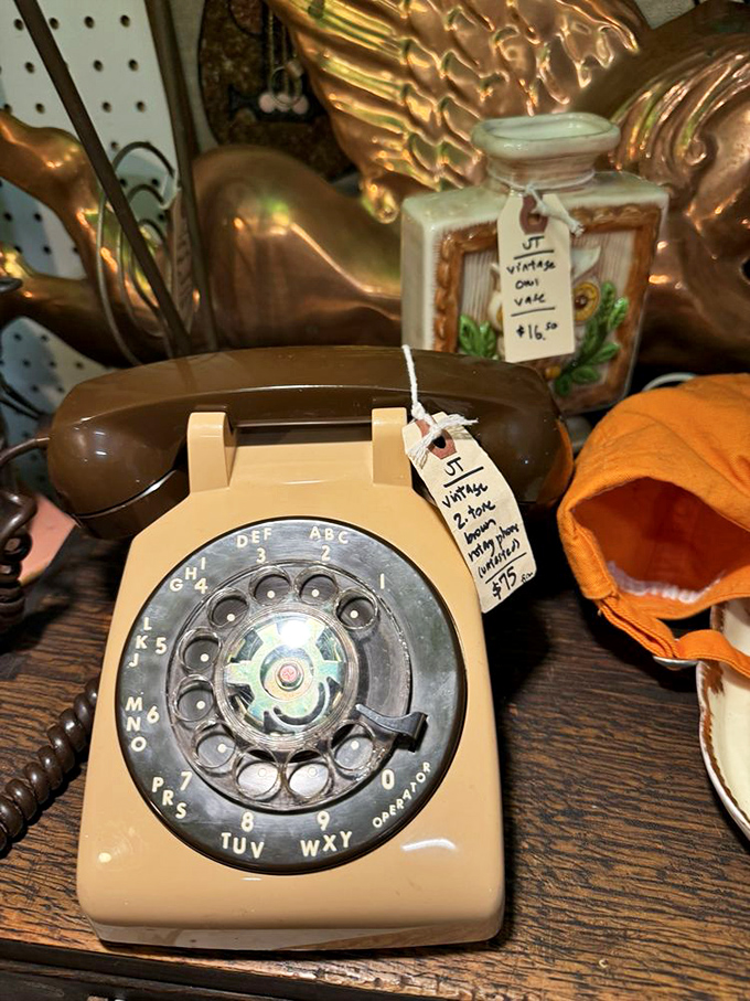 Remember when phones were actually attached to walls? This rotary beauty would make any Gen Z'er scratch their head in confusion.
