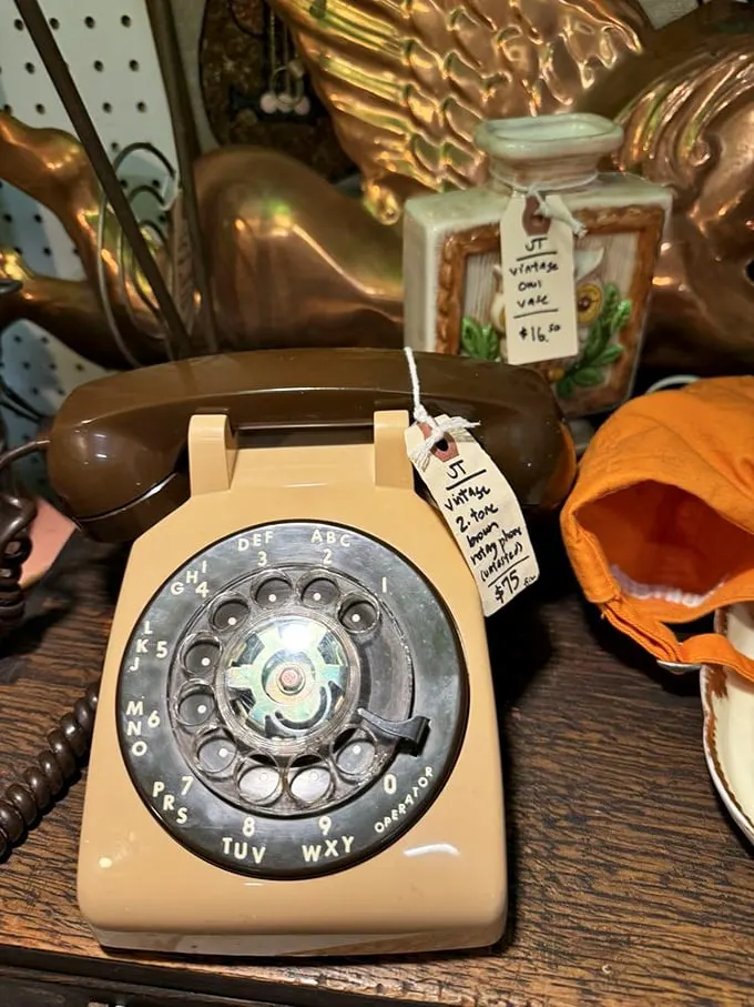 Remember when phones were actually attached to walls? This rotary beauty would make any Gen Z'er scratch their head in confusion.