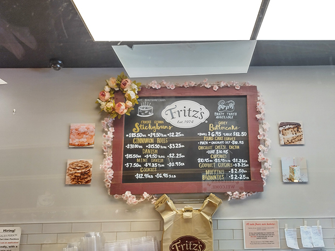 The menu board tells a sweet story of possibility. Like a good novel, you'll want to experience every chapter of Fritz's offerings.