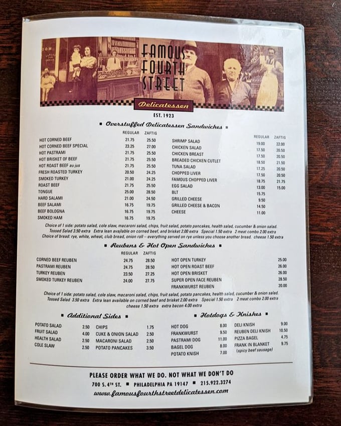 This menu isn't just a list of options—it's a declaration that portion control is someone else's problem. The "Overstuffed" heading isn't kidding around.