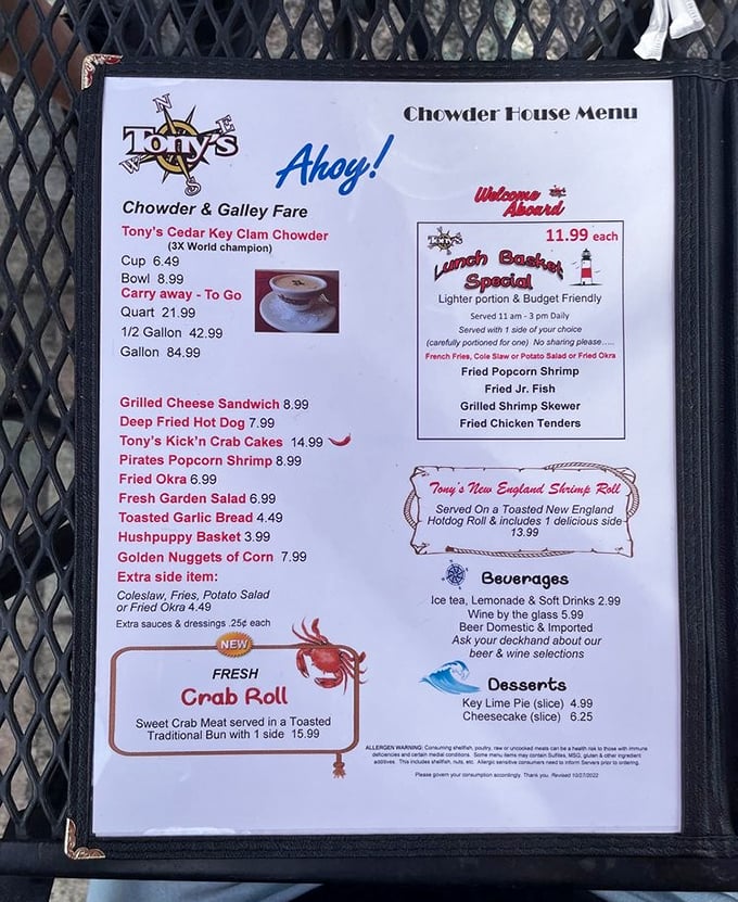 When a menu promises world champion clam chowder, you know you've stumbled upon something truly special.