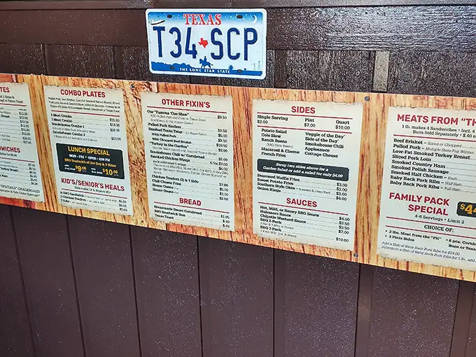 That Texas license plate isn't just decoration—it's a promise that these folks take their barbecue heritage as seriously as Texans take, well, everything.
