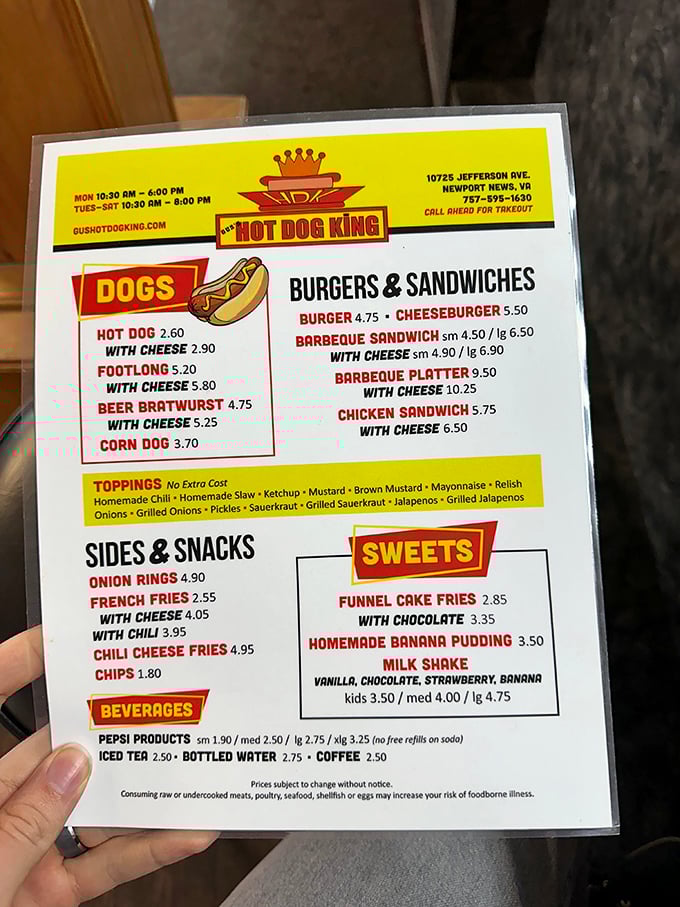 A menu where nothing needs explanation and everything delivers satisfaction. No QR codes, no pretension—just straightforward deliciousness waiting to happen.