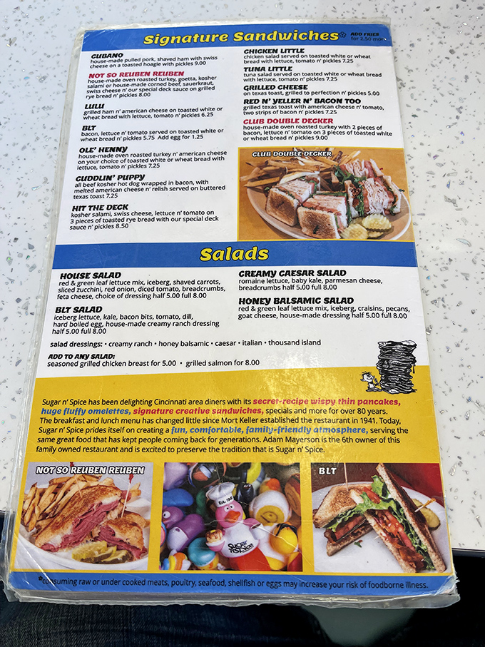 The menu reads like a love letter to comfort food classics. From wispy thin pancakes to hearty sandwiches, decisions have never been so deliciously difficult.