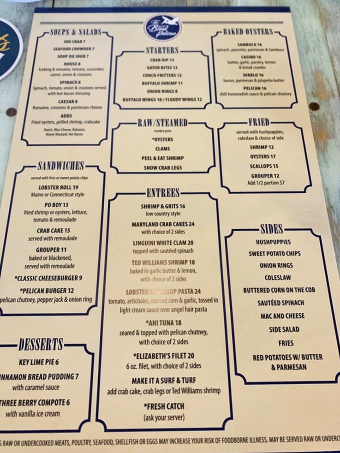 This menu reads like a love letter to the sea, promising adventures your taste buds never saw coming.
