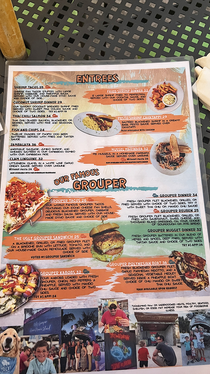 A menu that reads like a love letter to grouper, offering this humble fish in so many delicious forms you'll need multiple visits to try them all.