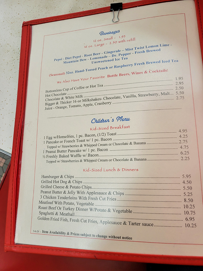 A menu that doesn't need fancy fonts or pretentious descriptions – just honest food that your grandmother would approve of.