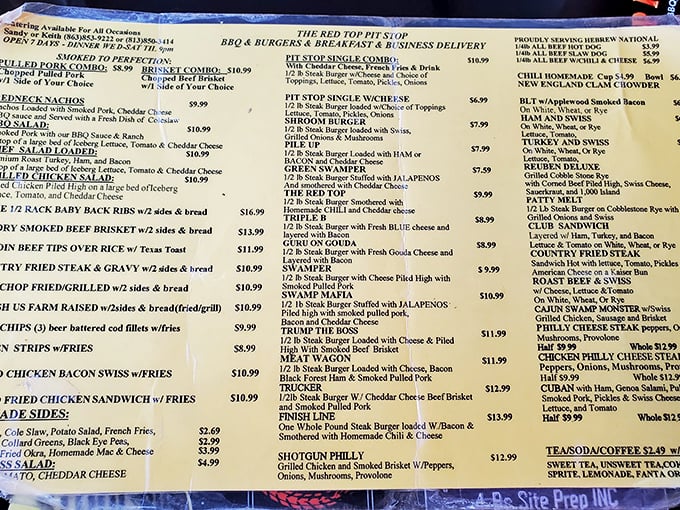 A menu that reads like a love letter to American comfort food. No foams, no reductions, no pretension—just dishes that make you want to high-five the cook.