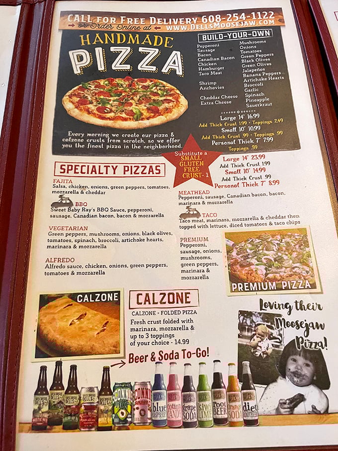 The menu promises handmade pizza treasures that would make any Italian grandmother nod in reluctant approval. Those specialty pizzas aren't messing around.