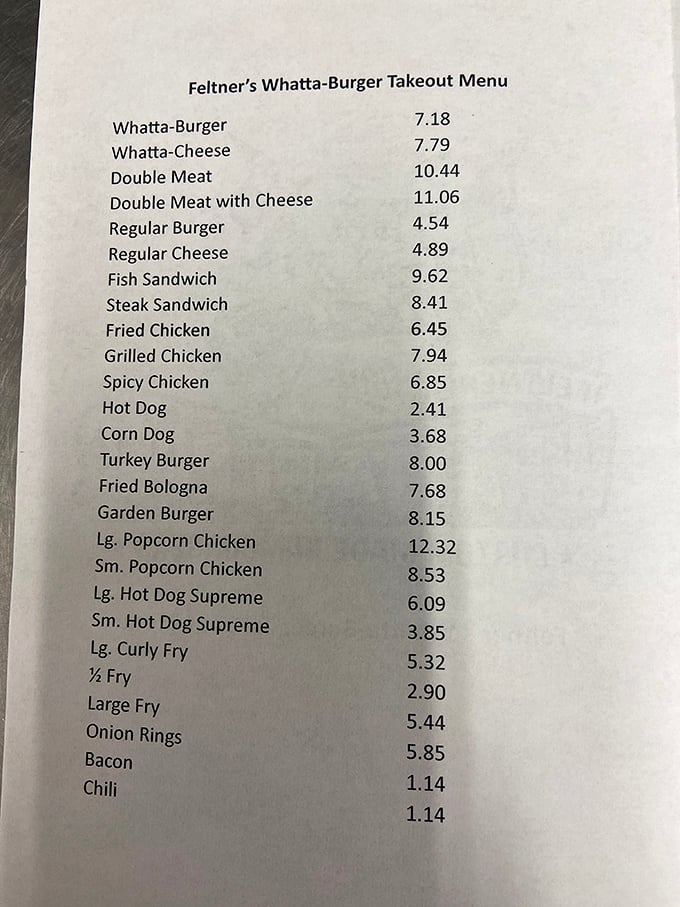 This menu isn't just a list of food—it's a roadmap to happiness. The Whatta-Cheese is calling your name.