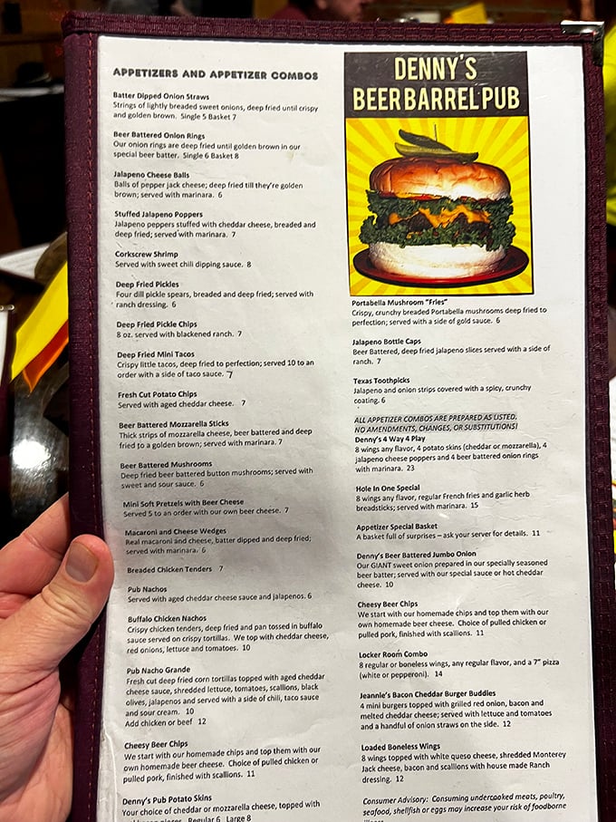 Reading this menu is like planning an expedition—you'll need strategy, courage, and pants with an elastic waistband.