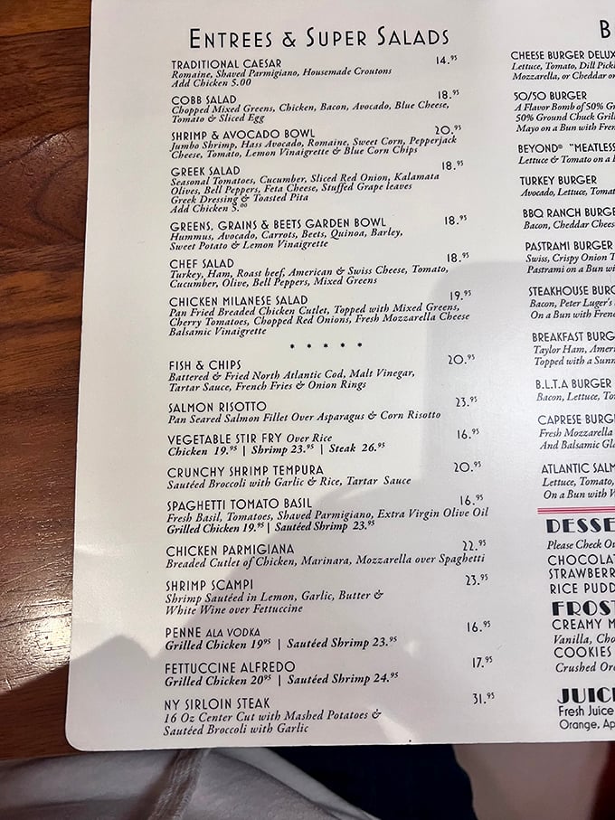 A menu longer than a Russian novel with more plot twists and happy endings. Breakfast, pasta, steak—the only limitation is your appetite.