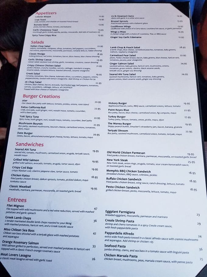 The menu at 26 Beach reads like a love letter to comfort food. Decisions, decisions—though we all know why you're really here.