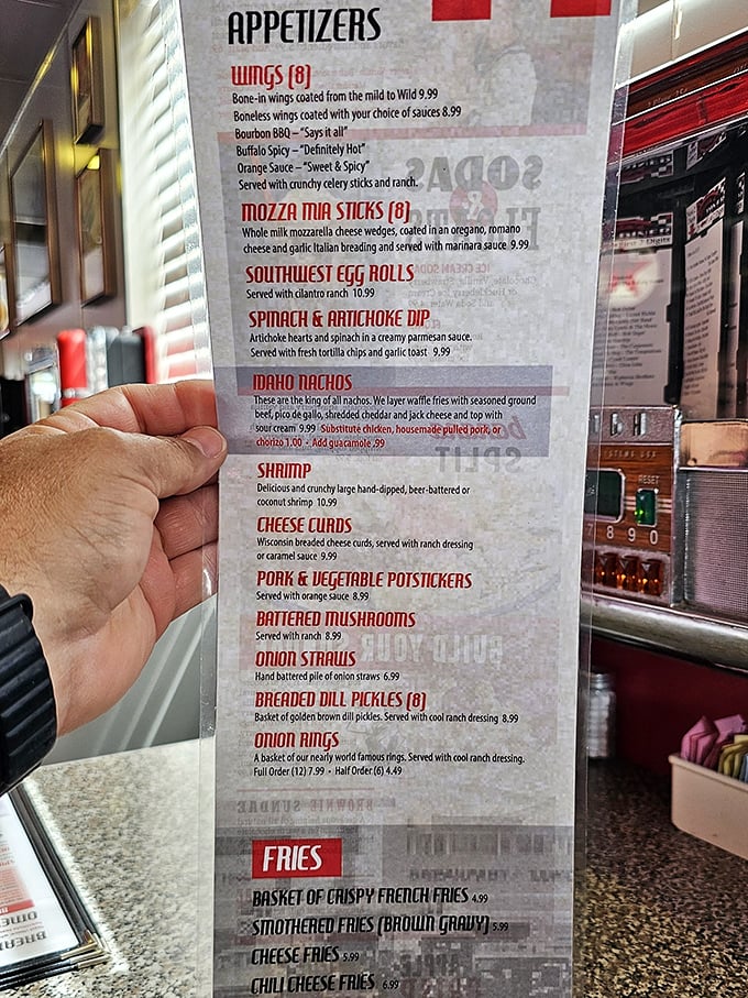 The menu reads like a love letter to American comfort food classics. Choosing just one item might be the hardest decision you'll make all day. 
